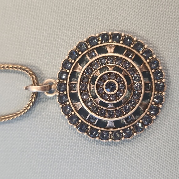 Touchstone Crystal | Jewelry | Blue Medallion Necklace | Poshmark